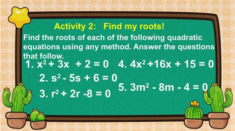 The Sum And The Product Of Roots Of Quadratic Equationspptx Physics Science