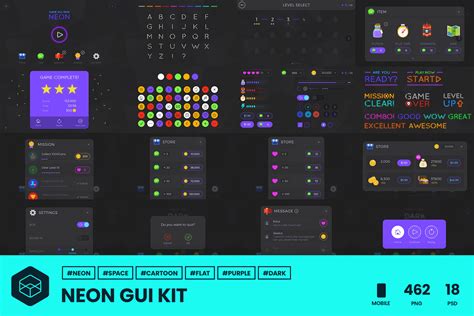 Gui Kit Neon Free Download Unity Asset Collection