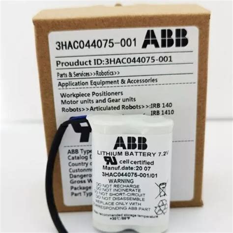 3hac044075 001 01 7 2v Smb Battery For Abb Robot Cpu Abbta521 Abb3hac16831 1 £48 28 Picclick Uk