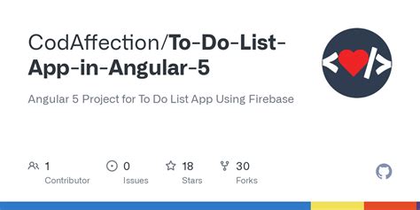 GitHub CodAffection To Do List App In Angular Angular Project For To Do List App Using