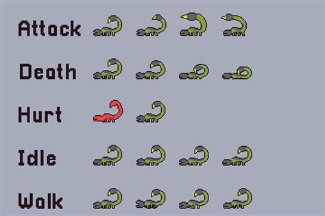 Free Enemy Sprite Sheets Pixel Art By Free Game Assets Gui Sprite
