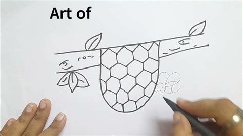 How To Draw A Beehive On A Tree Behive Artofdhaara Youtube