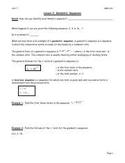 Understanding Geometric Sequences Formulas And Examples Course Hero