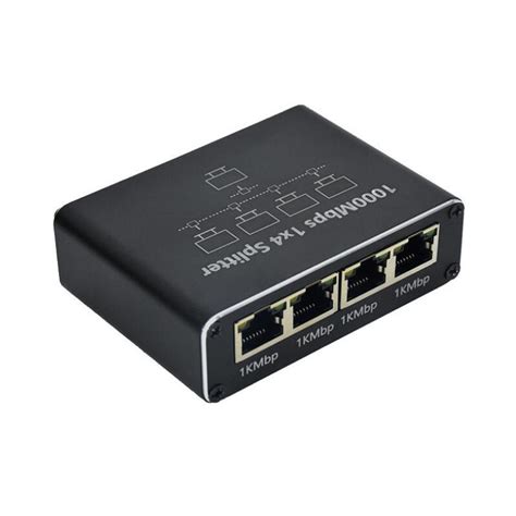Rj45 1 To 4 Network Splitter Full Metal Shield 1000mbps Usb Power Rj45 1 To 4 Network Splitter Full Metal Shield 1000mbps Usb Power