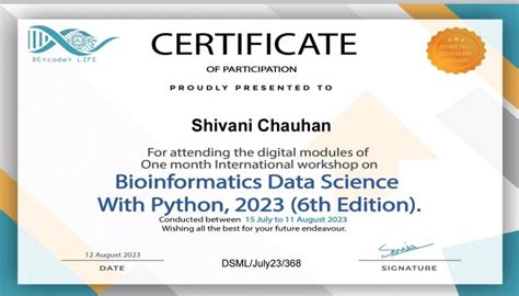 Shivani Chauhan On Linkedin Decodelife Python Bioinformatics