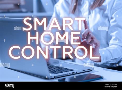 Text Sign Showing Smart Home Control Business Idea Internet Of Things Technology Of Automation