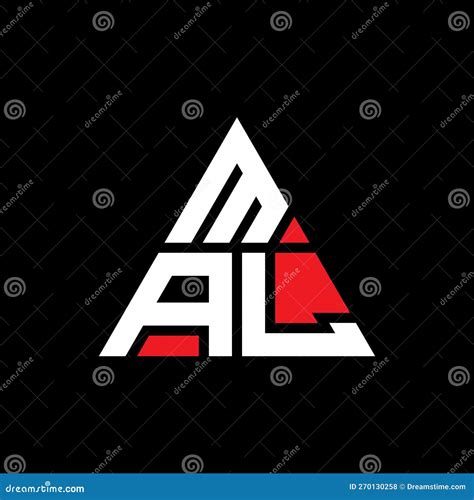 Mal Triangle Letter Logo Design With Triangle Shape Mal Triangle Logo Design Monogram Mal