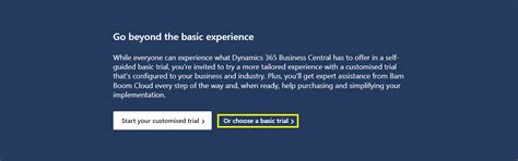 In Microsoft Dynamics 365 Business Central Administration How Do I Start A Free Trial