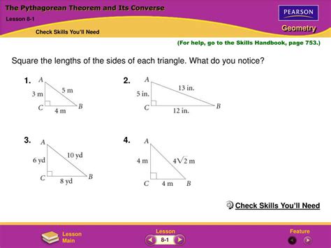 Ppt The Pythagorean Theorem And Its Converse Powerpoint Presentation