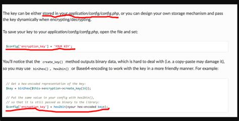 Php Dynamic Encryption Key In Codeigniter 3 Config Stack Overflow