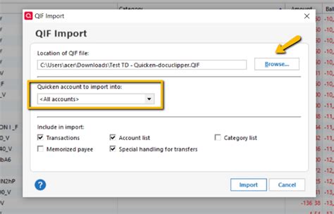 import bank statement transactions into quicken qif docuclipper