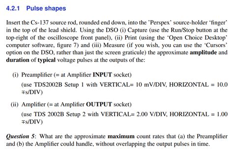Solved Insert The Cs Source Rod Rounded End Down Into Chegg Com