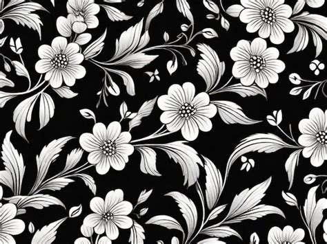 48 000 Black And White Flowers Pattern Pictures