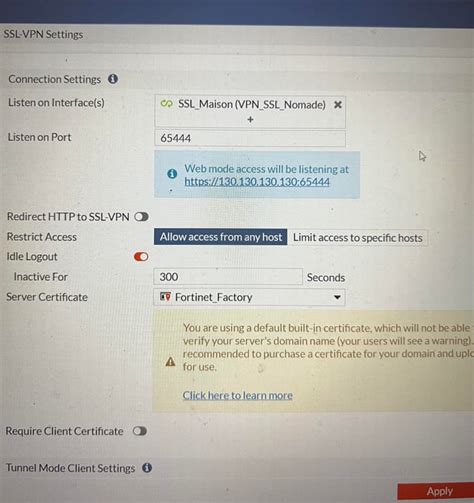 Ssl Vpn In A Loopback Doesnt Work R Fortinet