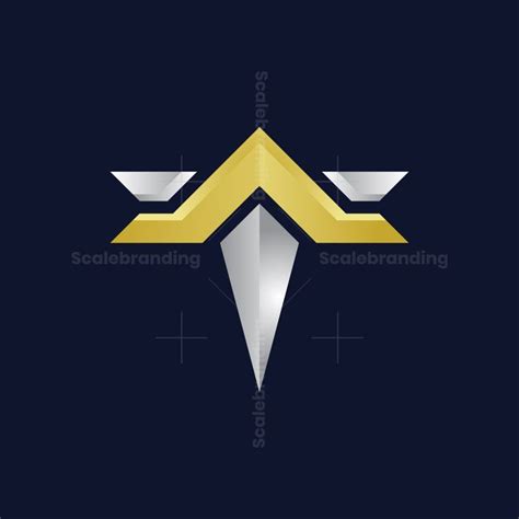 Luxury T Arrow Logo Arrow Logo Up Arrow Symbol Typographic Logo Design