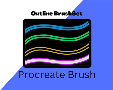 Procreate Outline Brushes Brushes Procreate Blending Etsy