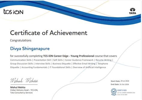 Divya Shinganapure On Linkedin Careergrowth Skillsdevelopment Achievement