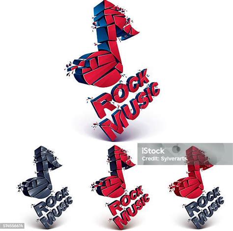 세트마다 빨간색 및 검정색 3d 벡터 음표 3차원 형태에 대한 스톡 벡터 아트 및 기타 이미지 3차원 형태 검은색 굴절 Istock