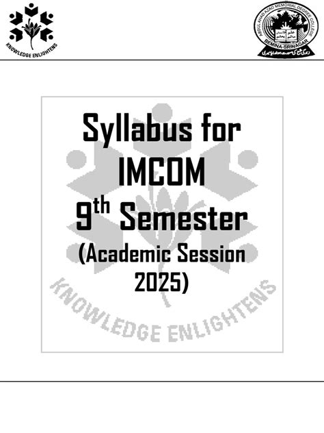 Syllabus For Imcom 9th Semester Academic Session 2025 Pdf Strategic Management Marketing