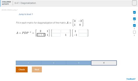 solved jump to level 1 fill in each matrix for