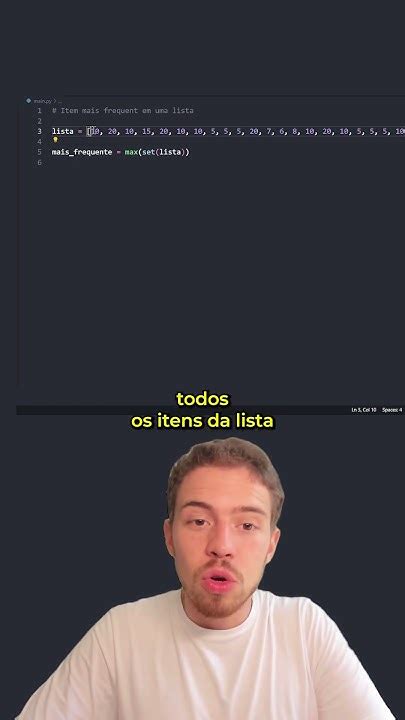 Item Mais Frequente Em Uma Lista No Python Shorts Youtube
