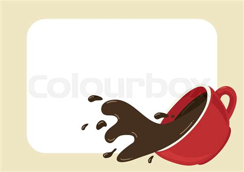 Coffee Splash From A Red Cup Stock Vector Colourbox