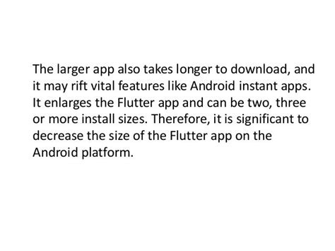 How To Decrease Flutter App Size In Android Platform Pdf