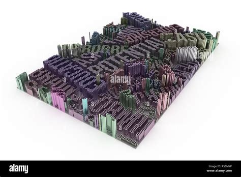 Keyword Of Potential Colorful 3d Rendering Geometric Structure Block Illustrations Of Shape