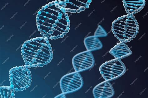 Premium Photo Isometric Digital Dna Structure In Blue Background Science Concept Dna Sequence