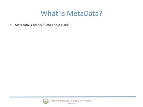 hadoop data tagging and metadata extension