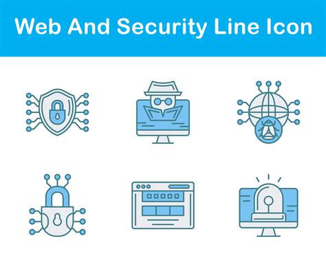 Web And Security Vector Icon Set 21459420 Vector Art At Vecteezy