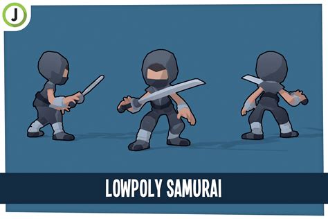 Lowpoly Samurai 3d Characters Unity Asset Store