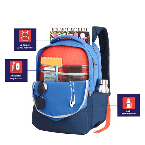 Buy Lavie Royal Blue Splash Backpack Online