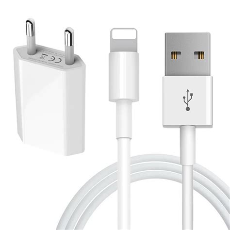 Kit Usb Cable Eu Charger For Iphone S S Plus X Xr Xs Max Se M Length Usb Charging