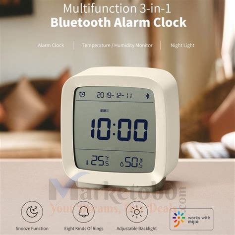 Xiaomi Mijia Qingping Bluetooth Alarm Clock with Temperature & Humidity ...