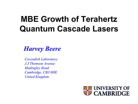 Pdf Mbe Growth Of Terahertz Quantum Cascade Semiconductor Lasers