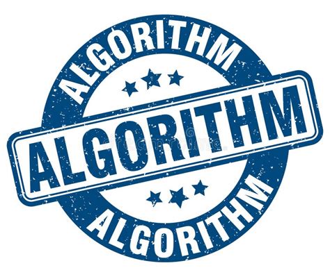 Algorithm Stamp Algorithm Label Round Grunge Sign Stock Vector Illustration Of Stamp