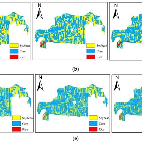 crop classification results of highest crop classification accuracy