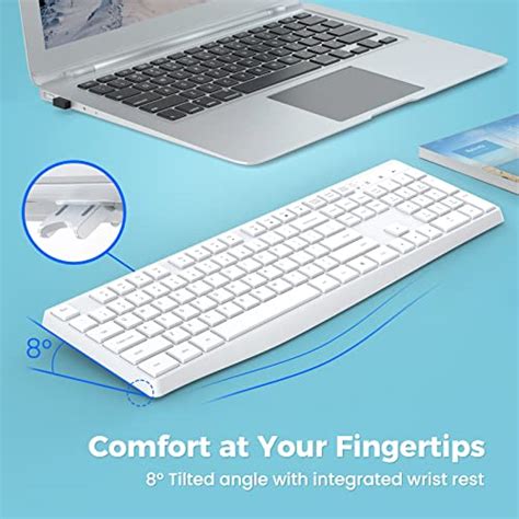 Lovaky Wireless Keyboard 24g Ergonomic Wireless Computer Keyboard Enlarged