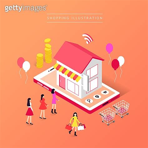 상업이벤트 사건 쇼핑 세일 사건 아이소메트릭 구도 상점 쇼핑카트 소매업장비 이미지 Jv11118789 게티이미지뱅크