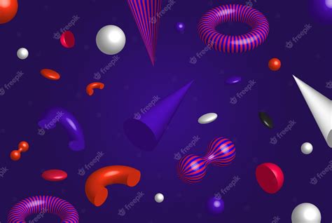 Premium Vector Abstract 3d Geometric Shapes Background Vector Illustration