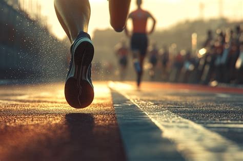 Athletes Prerace Routines Premium Ai Generated Image