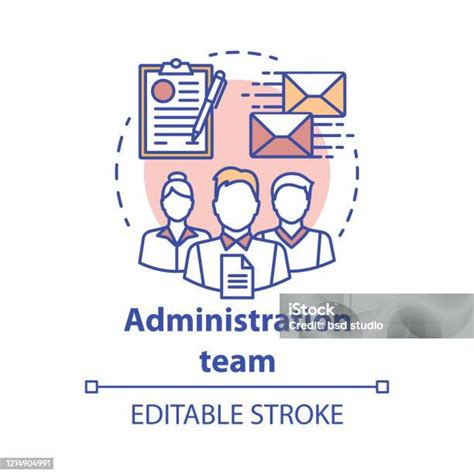 관리 팀 개념 아이콘입니다 조직 부서 아이디어 씬 라인 일러스트 사무실 관리자 팀 회사 직원 기업 관리 인력 벡터 절연 도면
