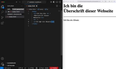 Tutorial Vscode Für Webdesign Html Css Einrichten