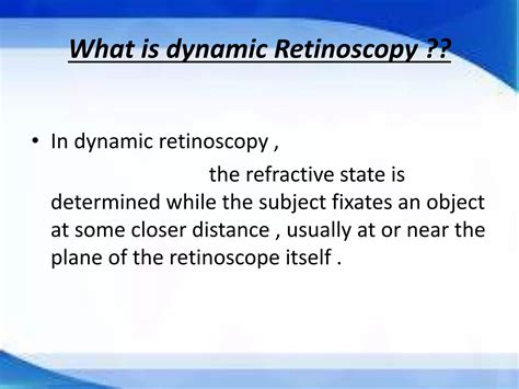 Dynamic Retinoscopy Pptx