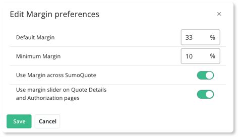 Margin Slider