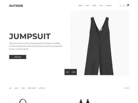 Outside Minimal ECommerce HTML Template Bootstrap Templates