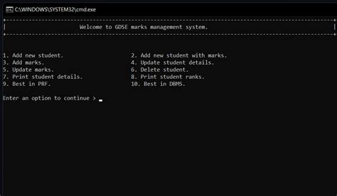 GitHub DamianRavinduPeiris GDSE Marks Management CLI Command Line Interface Of The GDSE Marks