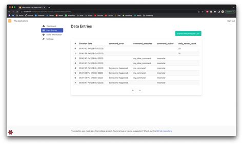 Exporting Data Freenalytics