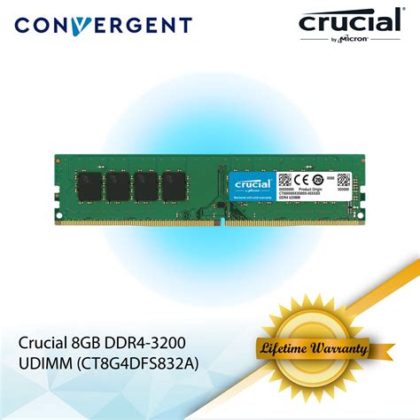 Crucial Ddr4 3200 Udimm Memory For Desktop 8gb 16gb 32gb Shopee Malaysia